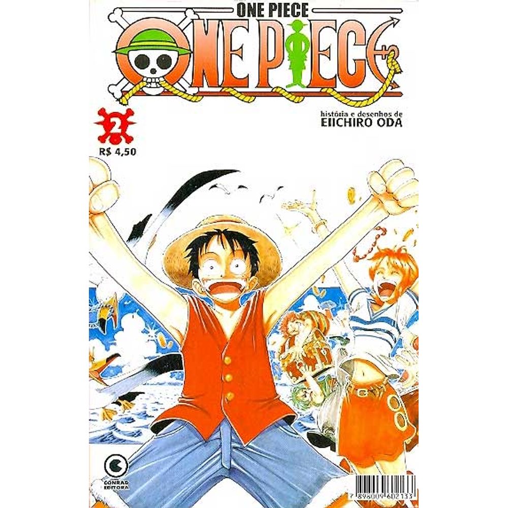 One Piece 02 Editora Conrad Gibis Quadrinhos HQs Mangás - Rika