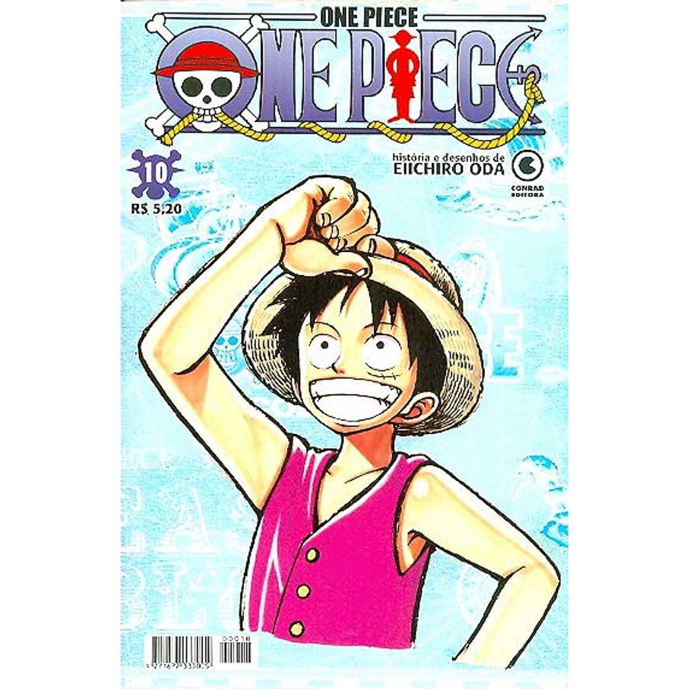 One Piece 10 Editora Conrad Gibis Quadrinhos HQs Mangás - Rika
