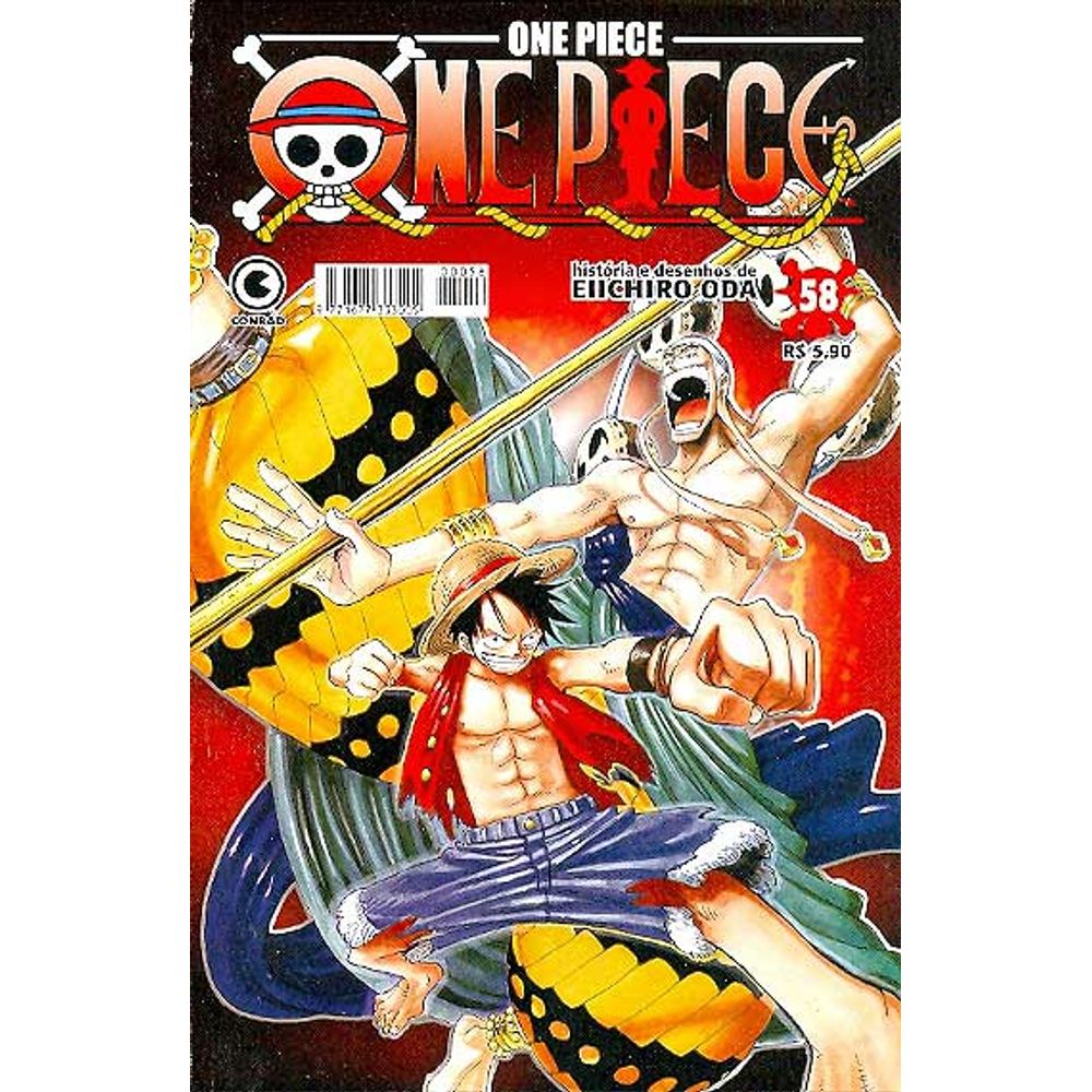 One Piece 58 Editora Conrad Gibis Quadrinhos HQs Mangás - Rika