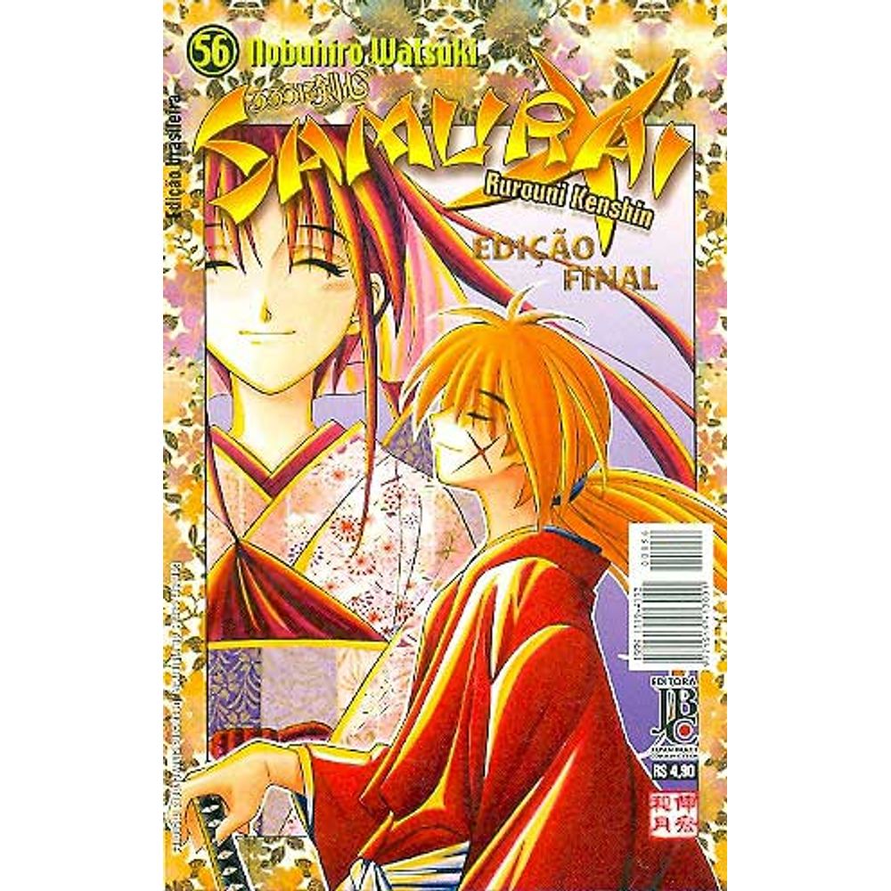 Samurai X 56 Editora JBC Gibis Quadrinhos HQs Mangás - Rika