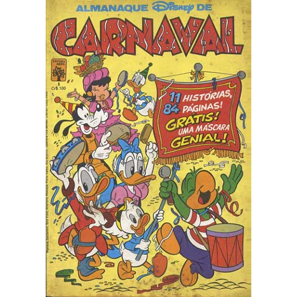 Almanaque Disney de Carnaval 1 Editora Abril - Rika Comic Shop - Gibis ...