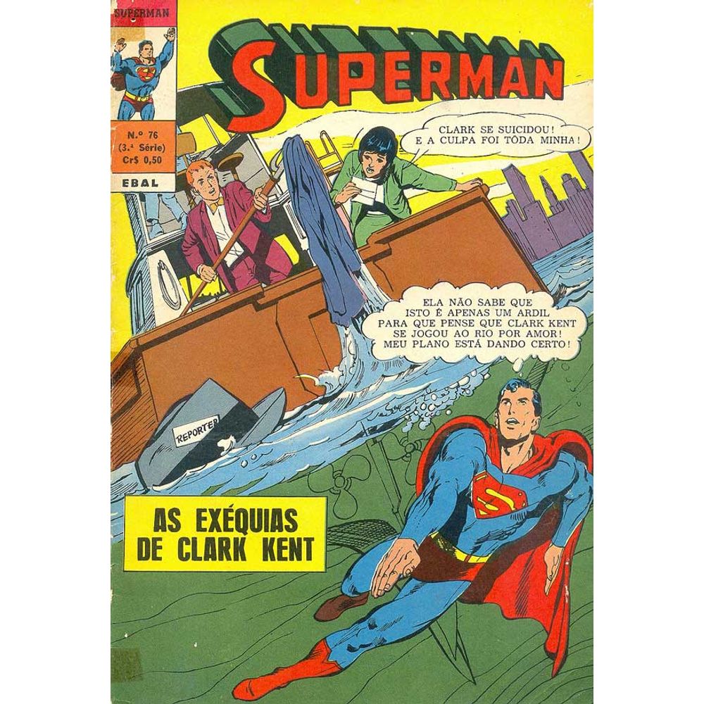 Superman - 3ª Série 076 Editora Ebal - Gibis Quadrinhos Mangás - Rika