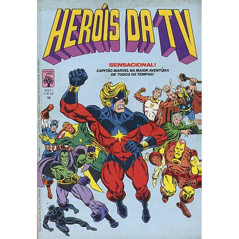 Gibi Usado Heróis da TV 011 Abril Loja Sebo Quadrinhos Antigos Raros ...