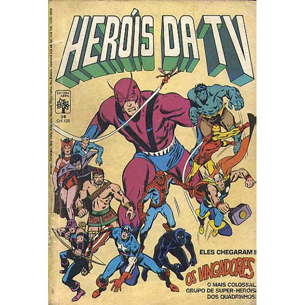 Gibi Usado Heróis da TV 034 Abril Loja Sebo Quadrinhos Antigos Raros ...