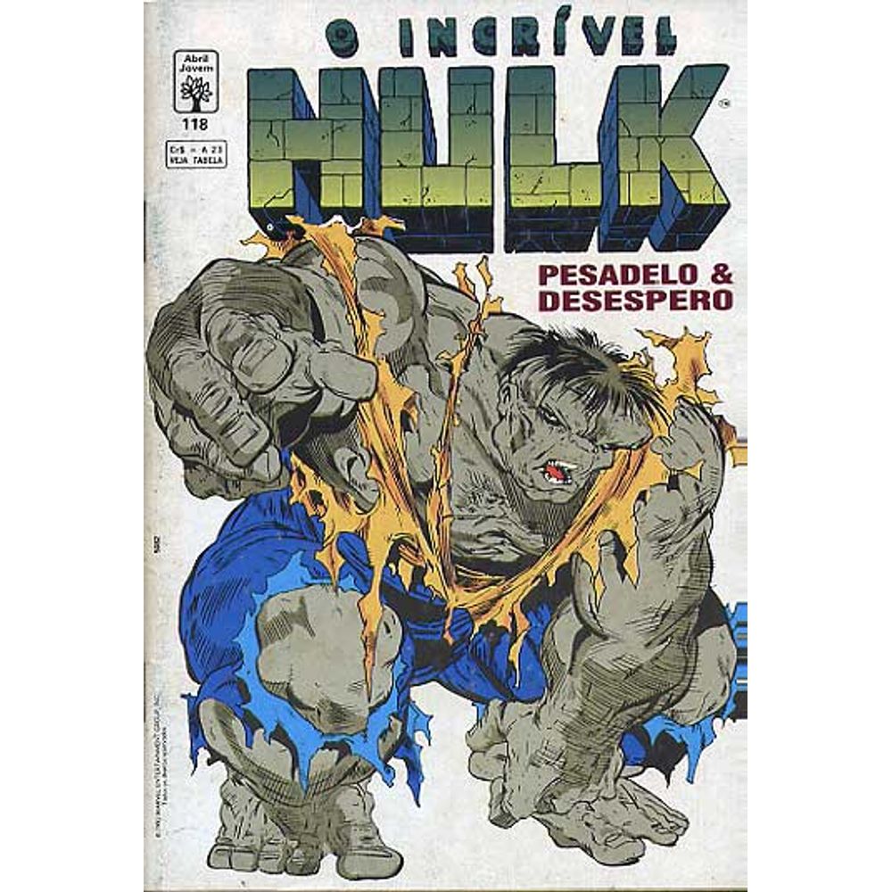 Gibi Usado Hulk 118 Abril Loja Sebo Quadrinhos Antigos Raros Compra ...