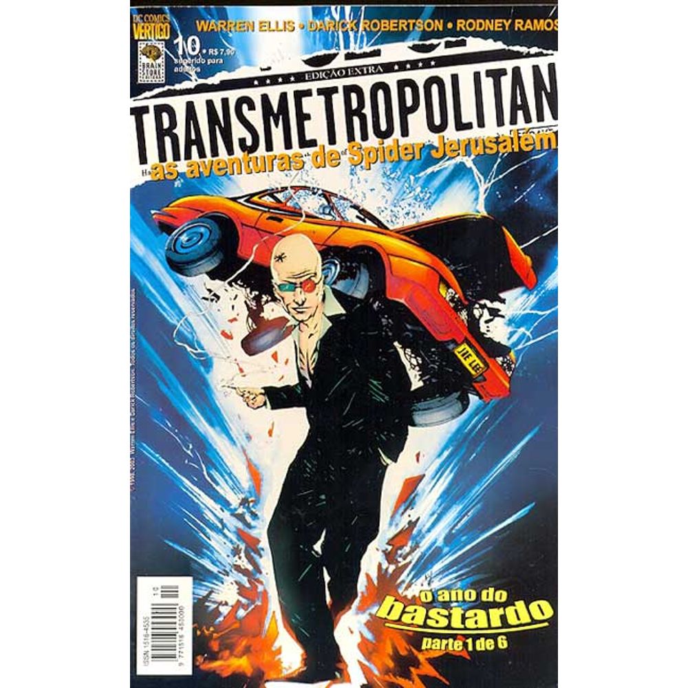 Transmetropolitan 10 Editora Brainstore Gibis Quadrinhos HQs Mangás ...
