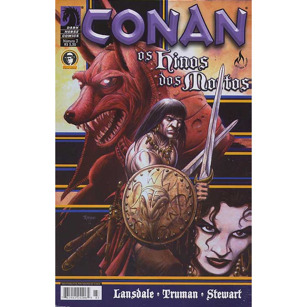 Conan - Os Hinos dos Mortos 3 Editora Mythos Gibis Quadrinhos HQs ...