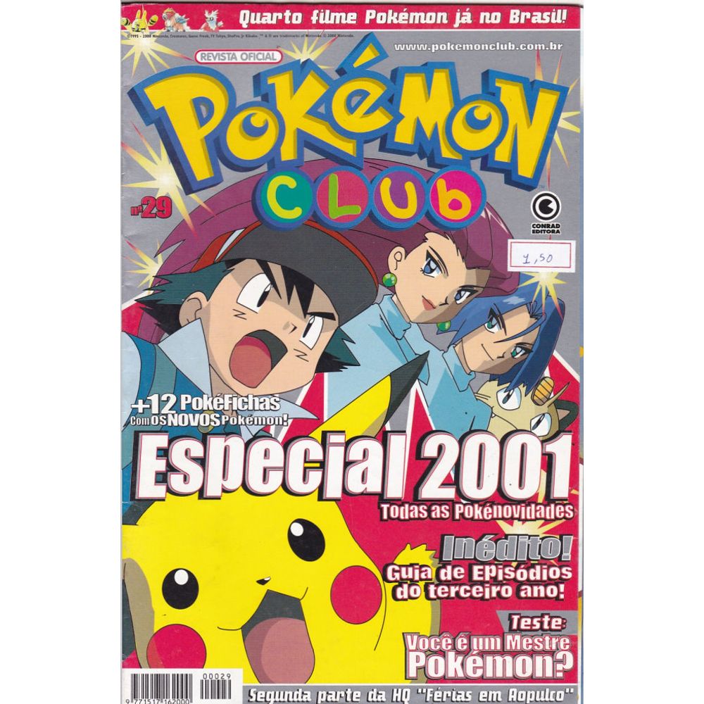 Pokémon Club Evolution 29 Editora Conrad Gibis Quadrinhos HQs Mangás - Rika