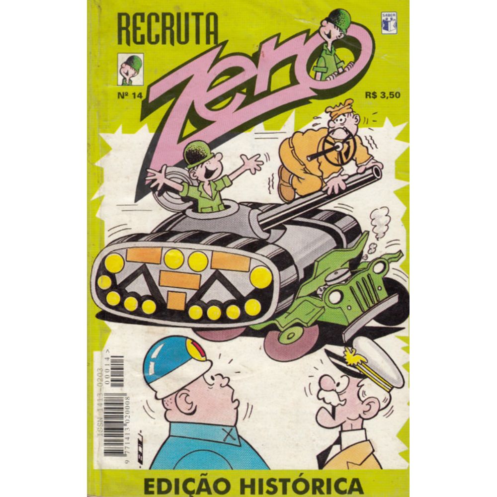Recruta Zero - Edição Histórica 14 Editora Saber - Gibis Quadrinhos ...