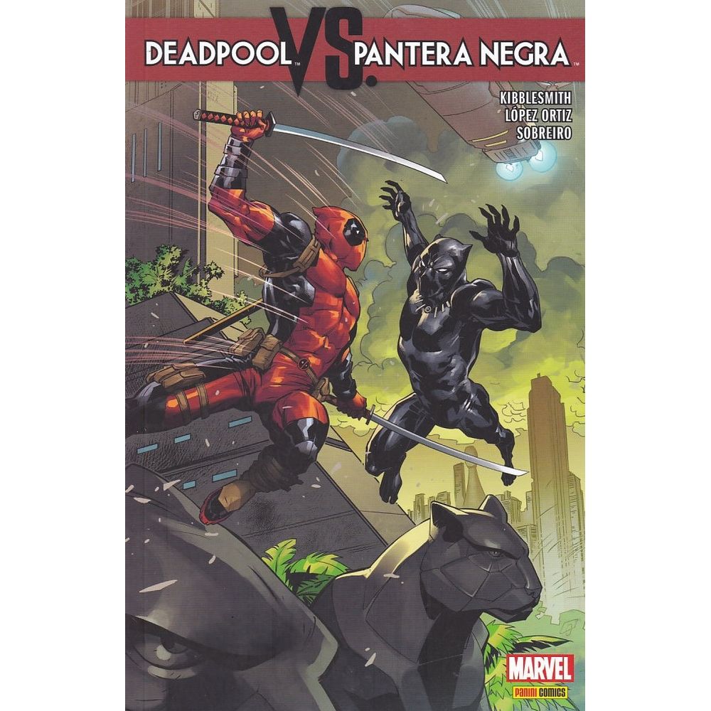 Deadpool vs Pantera Negra Editora Panini Gibis Quadrinhos HQs Mangás - Rika